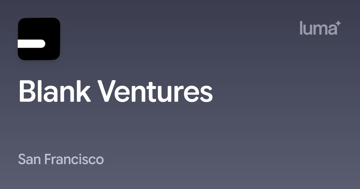 Blank Ventures · Events Calendar