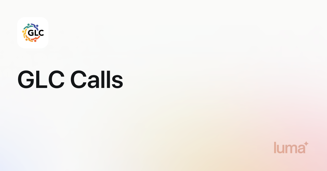 GLC Calls · Events Calendar