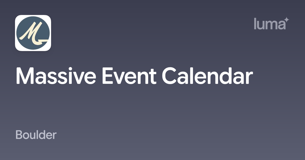 Massive Event Calendar · Events Calendar
