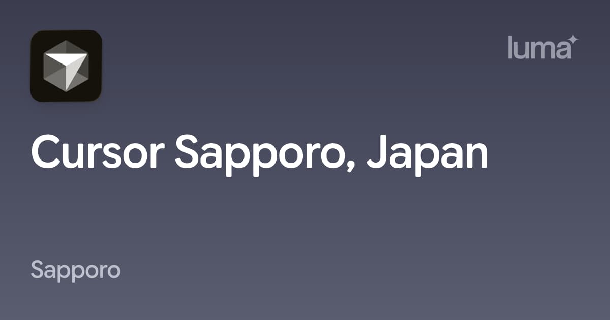 Cursor Sapporo, Japan · Events Calendar